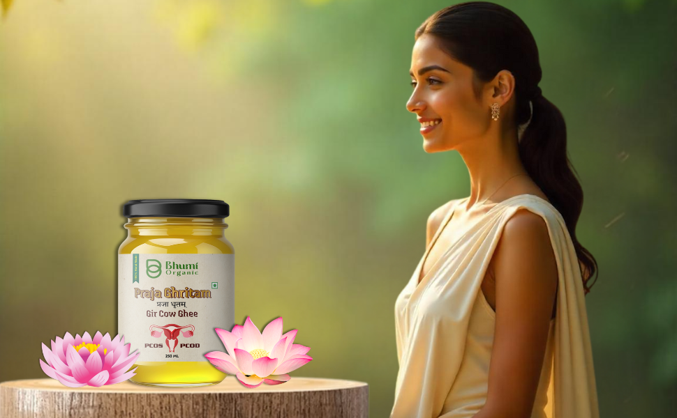 Bhumi Organic Praja Ghritam Gir Cow Ghee for PCOS/PCOD: - Bhumi organic