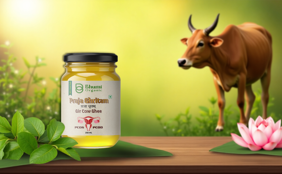 🌿 Bhumi Organic Praja Ghritam Gir Cow Ghee for PCOS/PCOD: - Bhumi organic